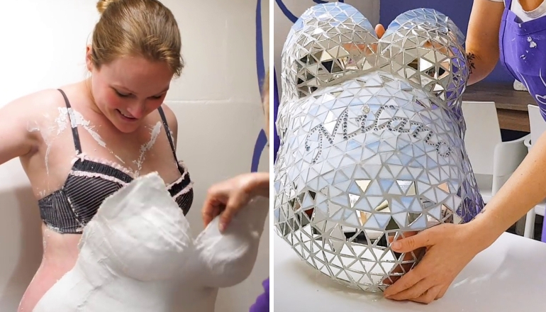 An Artist Creates Blinged Out Belly Casts for Expecting Moms | Pregnant ...